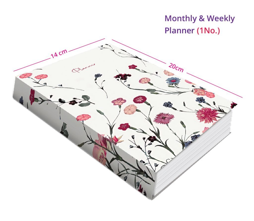 Monthly Planner Flowers - Paperaft